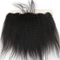 China Yaki Kinky Straight 13x4 Lace Closure 100% Remy Hair Extensions For Black Women for sale