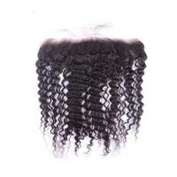 China Deep Wave 13x4 Lace Closure Raw Human Hair Lace Front Closure Piece for sale