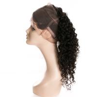 China Grade 8A Deep Wave 360 Lace Frontal Closure Human Hair Extension No Tangle for sale
