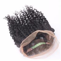 China Grade 8A Deep Wave 360 Lace Frontal Closure Human Hair Extension No Tangle for sale