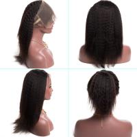 China Straight Body Wave 360 Lace Frontal Human Hair Brazilian Yaki Kinky Straight Texture for sale