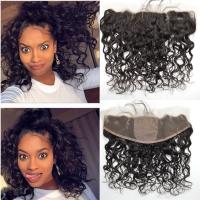 China Silk Base 13x4 Lace Closure Water Wave Natural Looking Hair Closures for sale