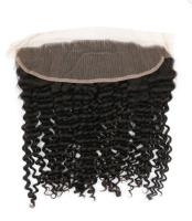 China Silk Base Deep Wave Lace Frontal Unprocessed Human Hair Lace Closure Piece for sale