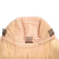 China Natural Straight #613 Glueless Full Lace Human Hair Wigs Tangle Free 14