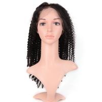 China Full Lace Curly Human Hair Wigs Medium Size For Black Women , 130% Density for sale