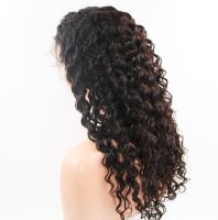 China 100% Real Glueless Full Lace Wigs Full Density Natural Color #1B for sale
