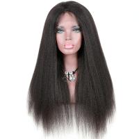 China Yaki Kinky Straight Full Lace Wigs Human Hair No Chemical No Tangle for sale