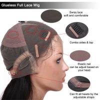 China Yaki Kinky Straight Full Lace Wigs Human Hair No Chemical No Tangle for sale