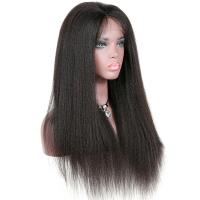 China Yaki Kinky Straight Full Lace Wigs Human Hair No Chemical No Tangle for sale