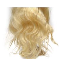 China Curly Glueless Human Hair Lace Front Wigs #613 Color With 130% Density for sale