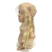 China Curly Glueless Human Hair Lace Front Wigs #613 Color With 130% Density for sale