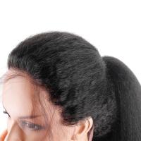 China Raw Virgin Hair Front Lace Human Hair Wigs Yaki Kinky Straight Smooth And Luster for sale