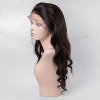 China Virgin Human Hair Lace Front Wigs No Shedding For Black Woman , Medium Brown Color for sale