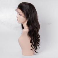 China Virgin Human Hair Lace Front Wigs No Shedding For Black Woman , Medium Brown Color for sale