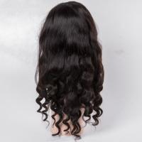 China Virgin Human Hair Lace Front Wigs No Shedding For Black Woman , Medium Brown Color for sale