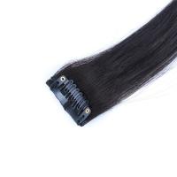 China Color #1 Black Hair Clip In Human Hair Thick 7 Pieces 14 Clips Brazilian Human Hair Extension for sale