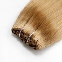 China 7 Small Pieces Virgin Human Hair Clip In Hair Extensions Color #27 Can Customized Other Colors for sale