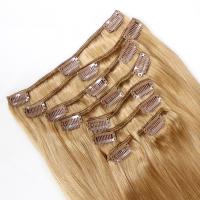 China 7 Small Pieces Virgin Human Hair Clip In Hair Extensions Color #27 Can Customized Other Colors for sale