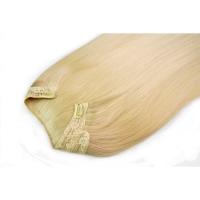 China Brazilian Virgin Human Hair One Piece Halo Flip In Hair Extension #613 Blonde Color 120Gram for sale