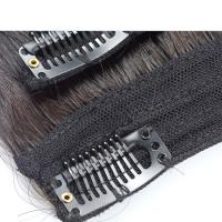 China Natural Black Color Remy Clip In Hair Extensions 100% Virgin Hair With 6 Pieces for sale