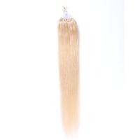 China Micro Ring Loop Brazilian Clip In Weave Human Hair Blonde 613 Color Silky Straight for sale
