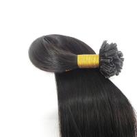 China Black Color Keratin Nail U Tip Hair Extensions Double Drawn 18