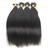 China Black Color Keratin Nail U Tip Hair Extensions Double Drawn 18