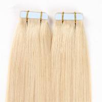 China #60 Lightest Blonde Real Human Hair Tape In Extensions Straight Texture for sale