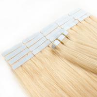 China #60 Lightest Blonde Real Human Hair Tape In Extensions Straight Texture for sale