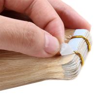 China #60 Lightest Blonde Real Human Hair Tape In Extensions Straight Texture for sale