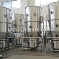 China 7.5 - 75kw Stainless Steel Fluid Bed Dryer Granulator Machine For Feed Production for sale