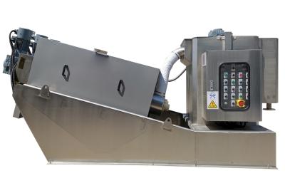 China DUBHE TSDL Multi Disk Screw Sludge Dewatering Machine Stainless Steel PLC Control 1 Year Warranty for sale