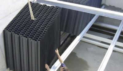 China Black PVC PP Lamella Tube Settler Molding Size 1000x1000x866 for Water Treatment for sale
