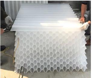 China Black PVC Lamella Tube Settler 1000x1000x866 for Industrial Wastewater Treatment Specific Gravity 0.92 for sale