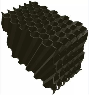 China Black PVC Lamella Tube Settler 60° Angle 1000x1000x866 for Industrial Wastewater Treatment for sale