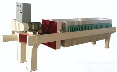 China Stainless Steel Chamber Filter Press Hydraulic Compress 0.2-0.4MPa Center Slurry Inlet for sale