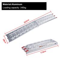 China 226*28cm Portable Aluminum Loading Ramps Heavy Duty Dock Folding Motorcycle Ramp for sale