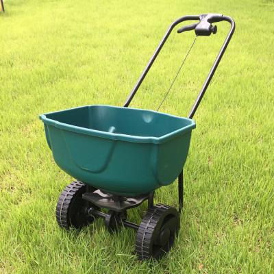 China Easy To Operate Broadcast Fertilizer Spreader Cart For Garden Lawn for sale