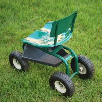 China Metal Durable Green TC4501G Pure Garden Rolling Garden Work Scooter With Tool Tray for sale