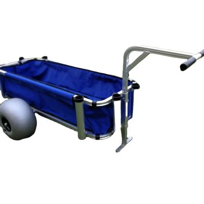 China Large Size Balloon Wheel Fishing Wagon Cart Aluminum Beach Cart Modern Design for sale