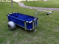 China Large Size Balloon Wheel Fishing Wagon Cart Aluminum Beach Cart Modern Design for sale