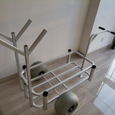 China Capacity 500lbs Beach Fishing Cart Beach Cart With Balloon Wheels for sale