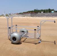 China 122x45cm Primary Aluminum Beach Cart Balloon Wheel Beach Cart 220lbs Loads for sale