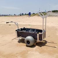 China Aluminum Frame Fishing Wagon Cart Balloon Wheel Aluminum Beach Cart for sale