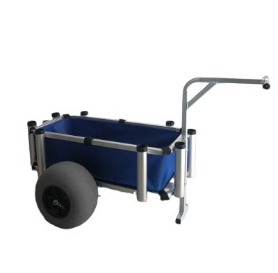 China OEM Balloon Tire Fishing Cart Beach Fishing Trolley 120Kg Load Capacity for sale