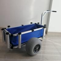 China OEM Balloon Tire Fishing Cart Beach Fishing Trolley 120Kg Load Capacity for sale