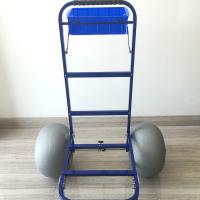 China Outdoor Surfboard Fishing Cart Foldable Collapsible Utility Aluminum Beach Fishing Cart for sale