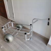 China Lightweight Multifunction Fishing Wagon Cart Balloon Wheel Fishing Trolley Cart for sale