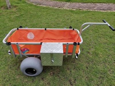 China Utility Folding Portable Fishing Cart Industrial Beach Fishing Cart With Big Wheels for sale