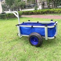 China Mesh Structure Two Wheel Beach Cart Easy Moving Fishing Cart Trolley for sale